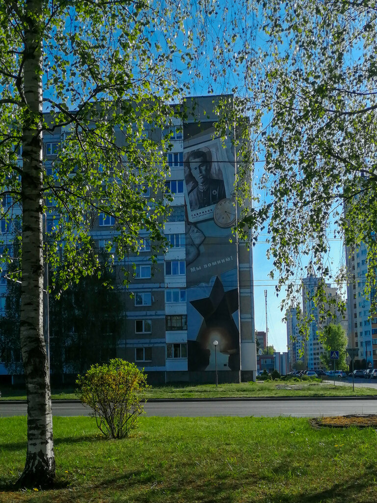 Dekorasyon ve süsleme, onur panosu Mural Gavrilova, Brest, foto