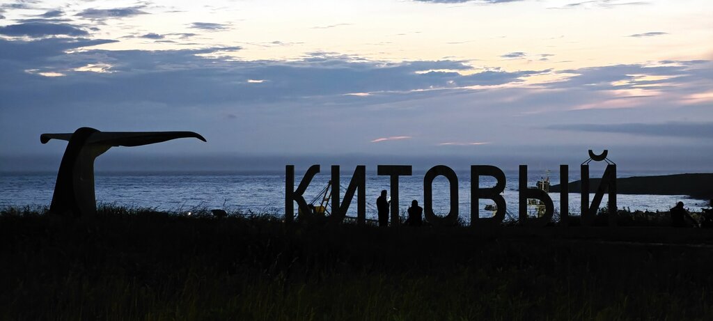 Giriş işareti Китовый, Sahalin Bölgesi, foto