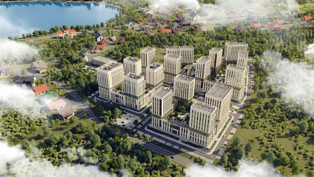 Konut blokları Моне. Дом у озера, Stavropolski krayı, foto