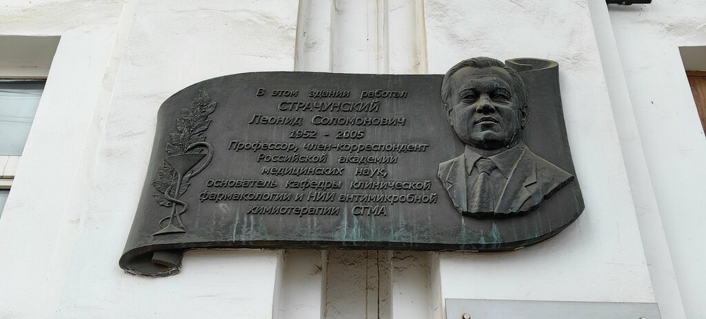 Anıt levhası, anıt taş Профессору Леониду Соломоновичу Страчунскому, Smolensk, foto