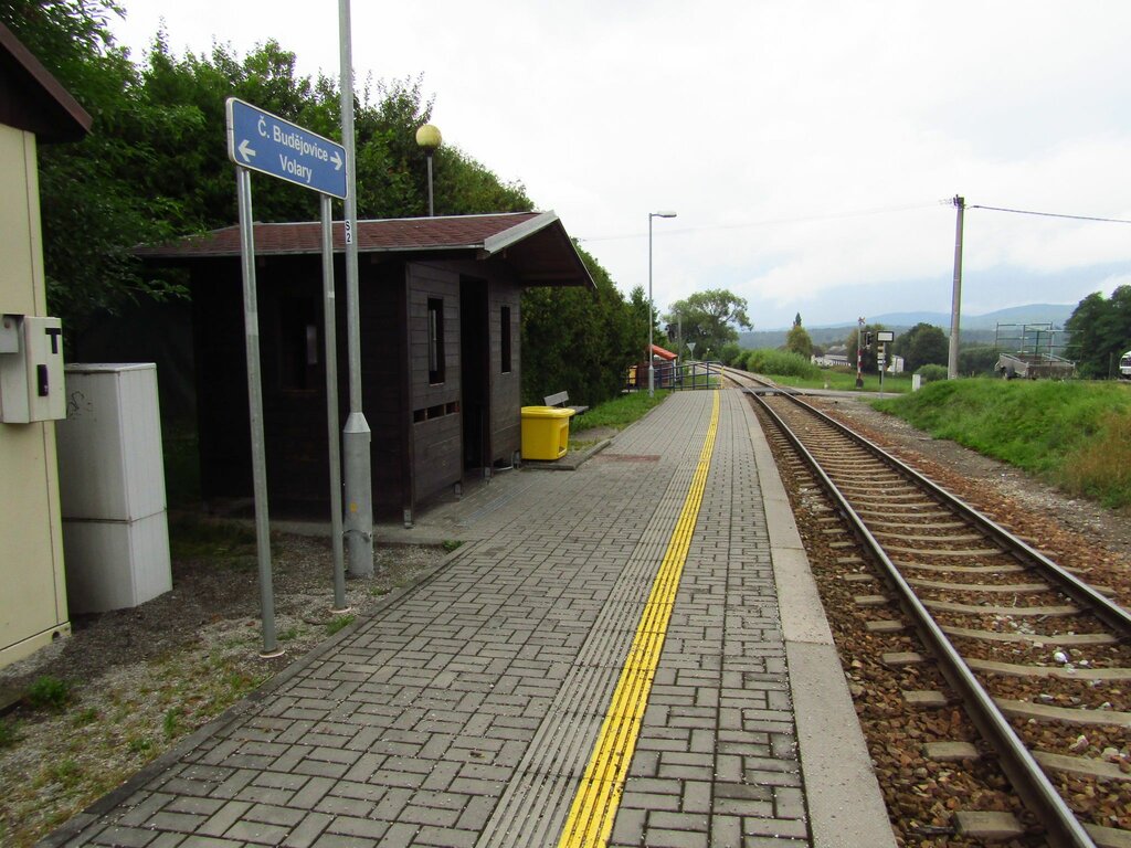 Tren istasyonu Třísov, Güney Bohemya Bölgesi, foto