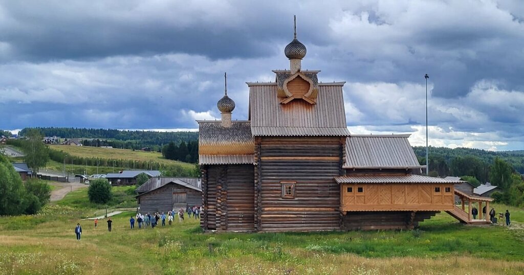 Ortodoks kiliseleri Preobrazheniya Gospodnya iz Yanidora Church, Permski krayı, foto
