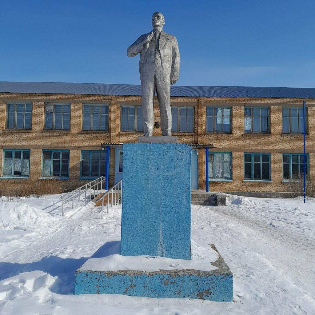 Anıt, heykel В.И. Ленин, Orenburgskaya oblastı, foto