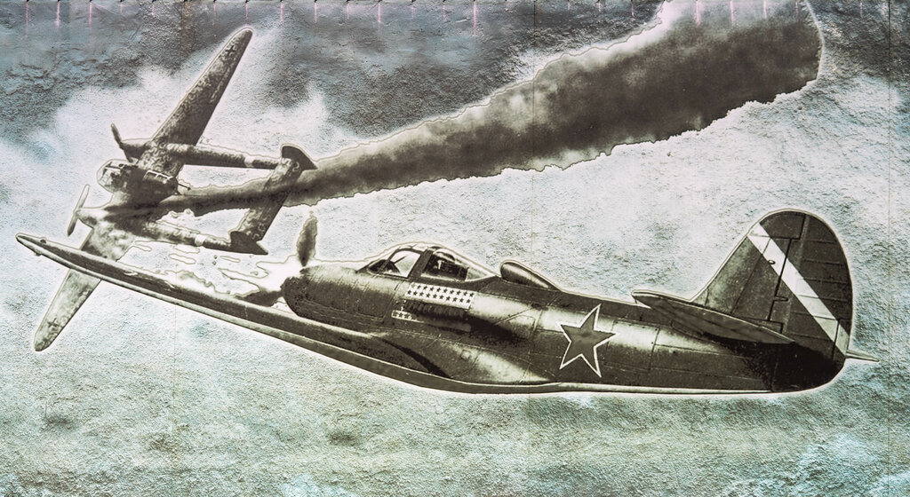 Sokak sanatı Герою Советского Союза Александру Фёдоровичу Авдееву, Voronejskaya oblastı, foto