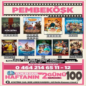 Pembe Köşk Sinemaları (Paşakuyu Mah., Atatürk Cad., No:431, Merkez, Rize), sinemalar  Rize'den