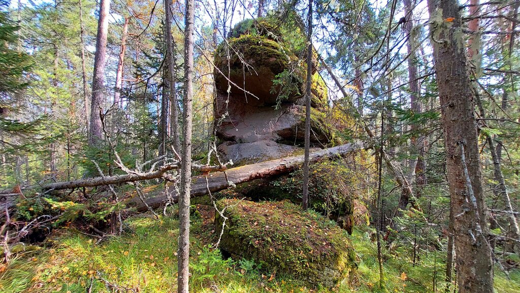 Dağ zirvesi Скала Бермуды, Krasnoyarski krayı, foto