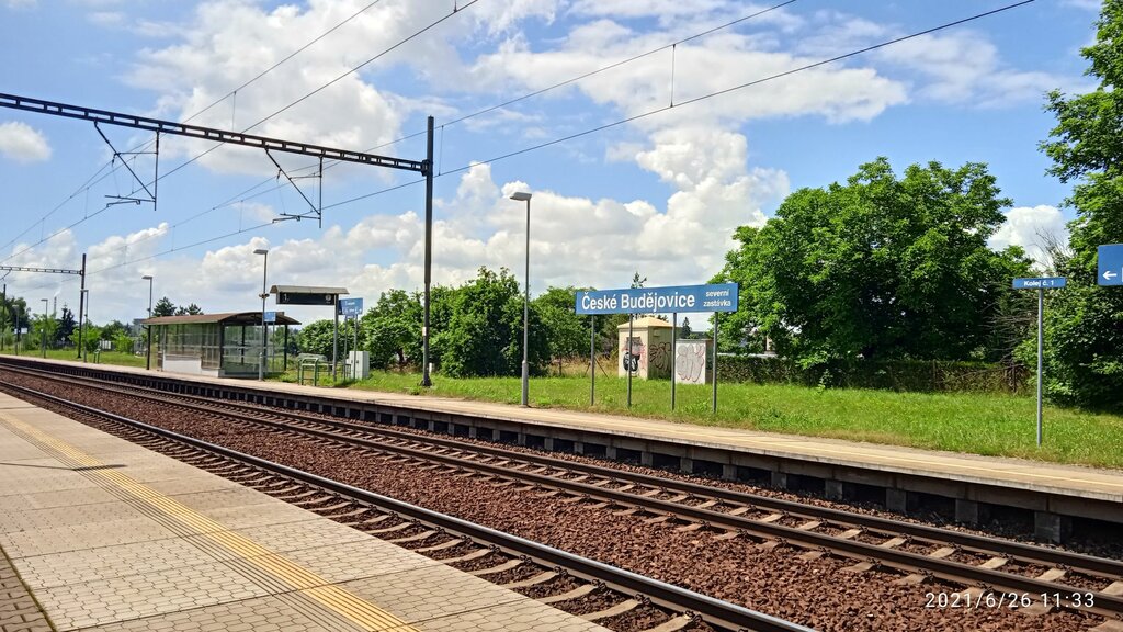 Tren istasyonu České Budějovice severní zastávka, Ceske Budejovice, foto