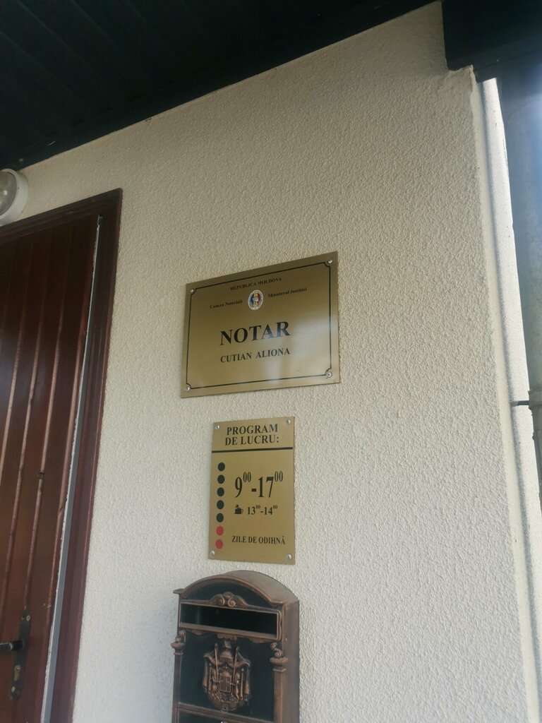 Noterler Notar Cutian Aliona, Kişinev, foto