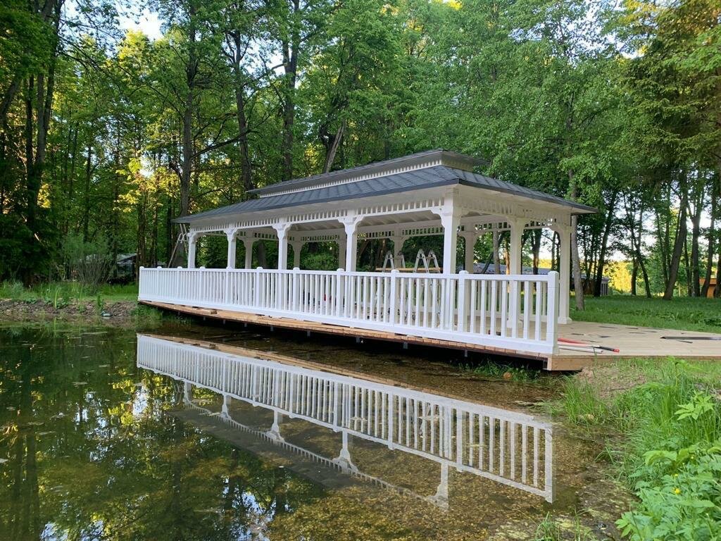 i̇nşaat konstrüksiyonları Vasha besedka, Moskova, foto