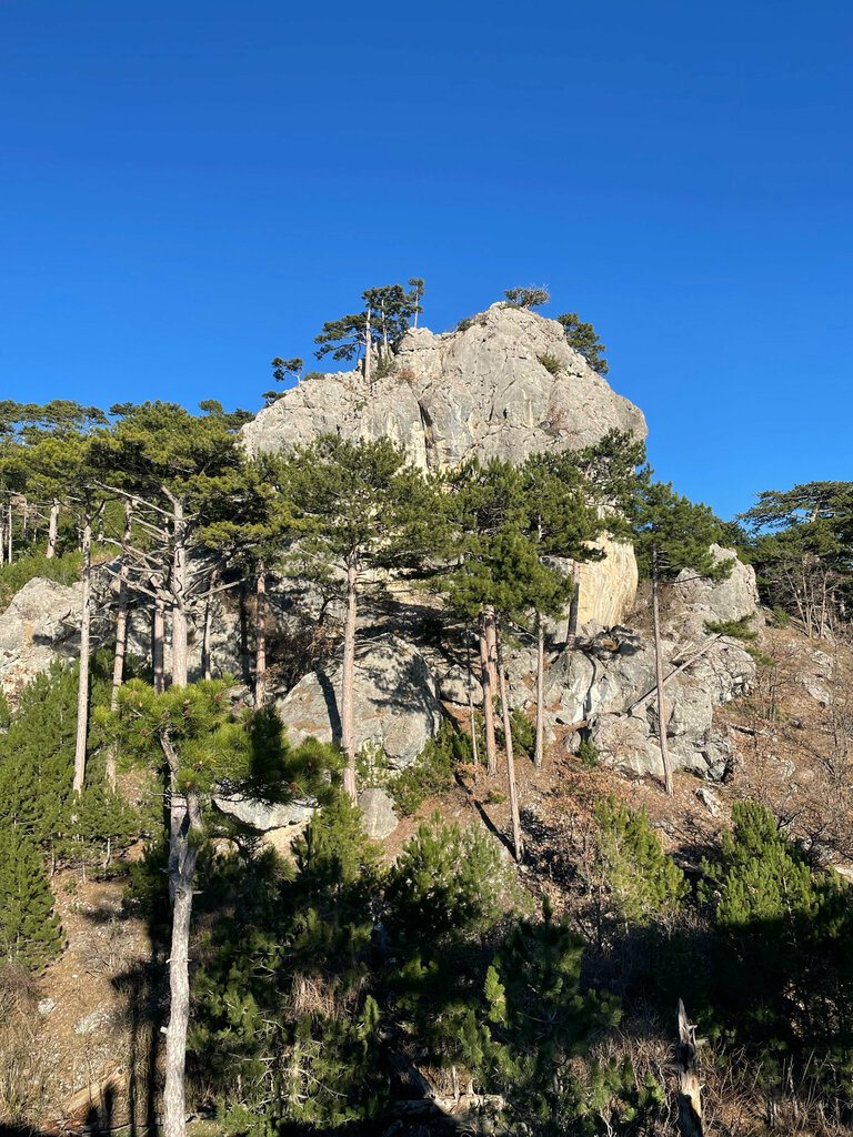 Dağ zirvesi Скала Браво, Kırım Cumhuriyeti, foto