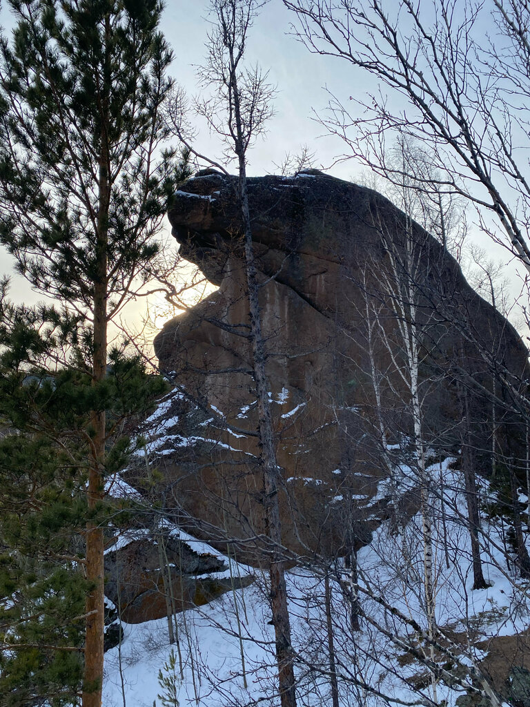 Dağ zirvesi Скала Жаба, Krasnoyarski krayı, foto