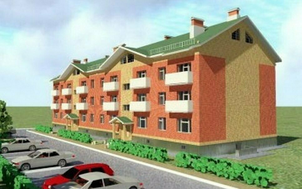 Konut blokları Dom na ul. Bumazhnikov, Kamennogorsk, foto