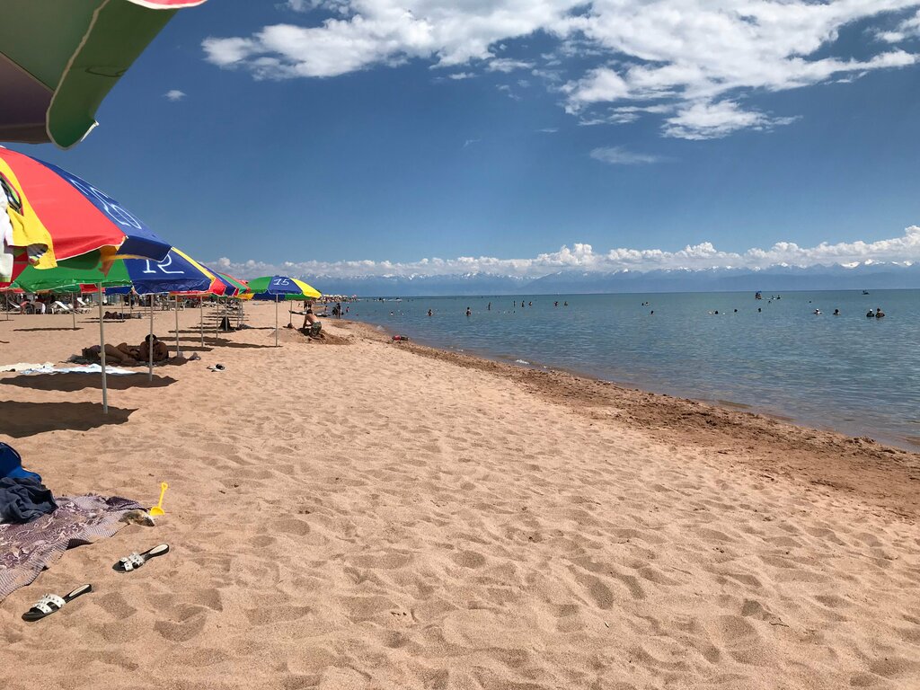 Plaj Пляж Киргизское взморье, Issık Göl İli, foto
