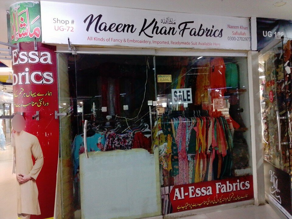 Giyim mağazası Maeem Khan fabric, Karaçi, foto
