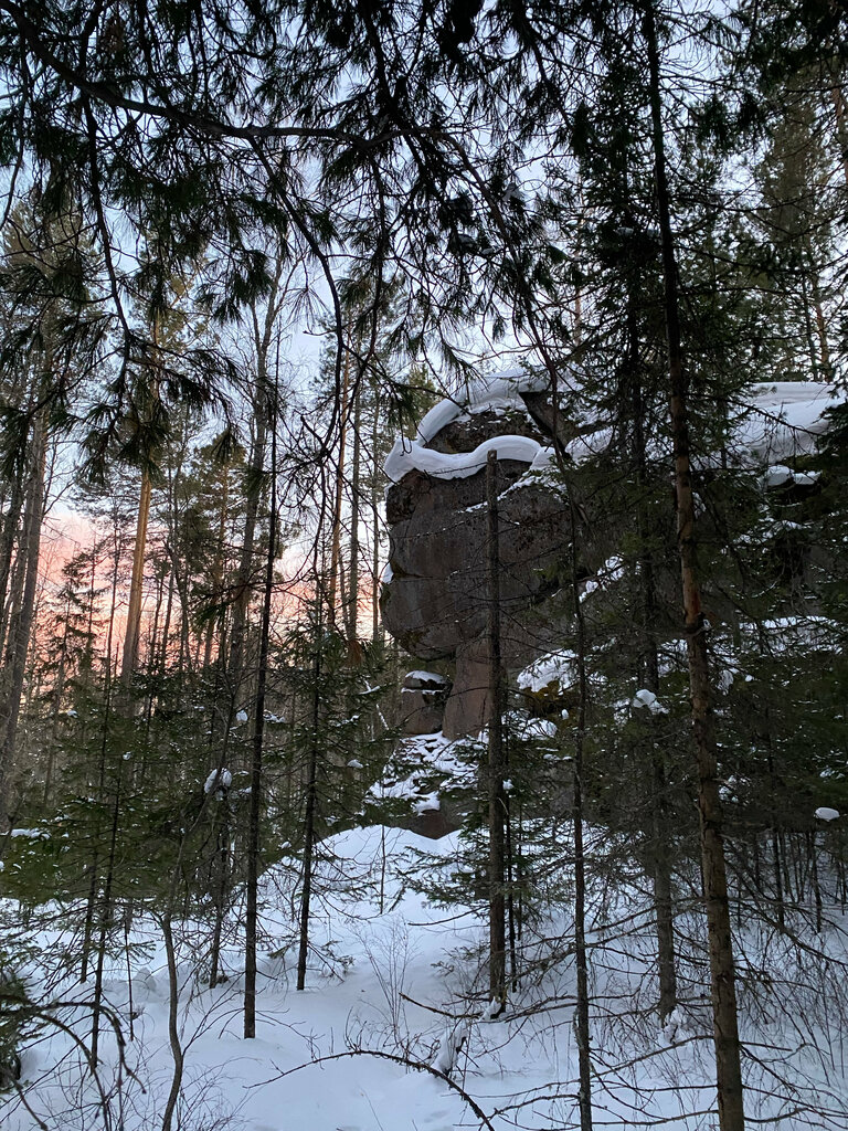 Dağ zirvesi Скала Олимп, Krasnoyarski krayı, foto