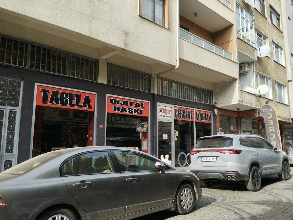 Tabela yapımı Biçer cam resim çerçevesi tabela, İstanbul, foto