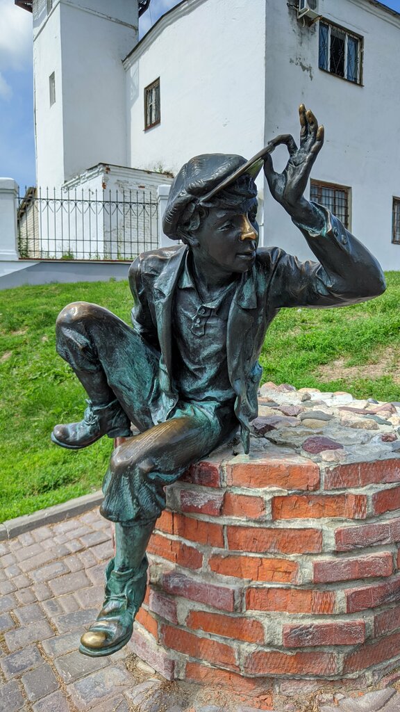 Park, sokak heykeli Шалопай и филёр, Vladimir, foto