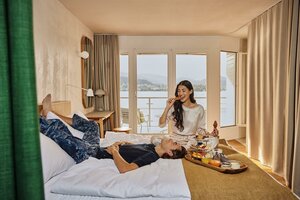 Hermitage Lake Lucerne - Beach Club & Lifestyle Hotel (Seeburgstrasse No:72, Luzern), otel  Lucerne'den