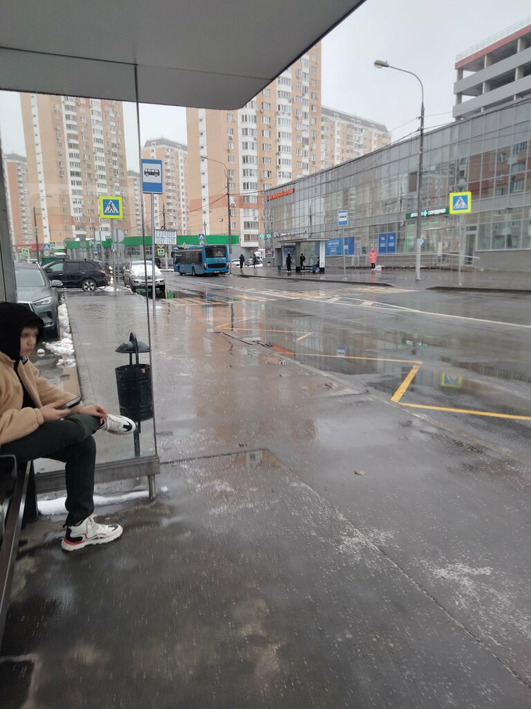 Toplu taşıma durağı Microdistrict Grad Moskovsky, Moskovski, foto