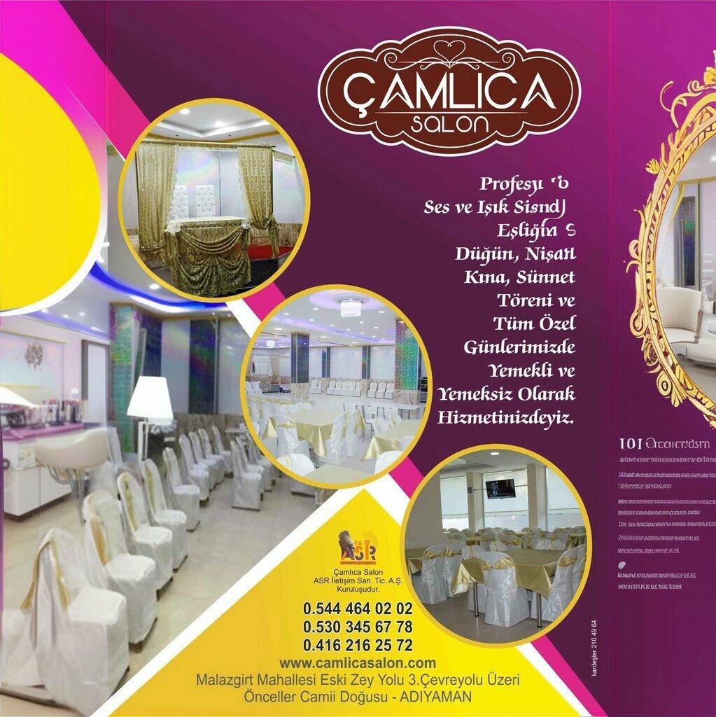 Evlendirme daireleri Çamlıca Salon, Adıyaman, foto