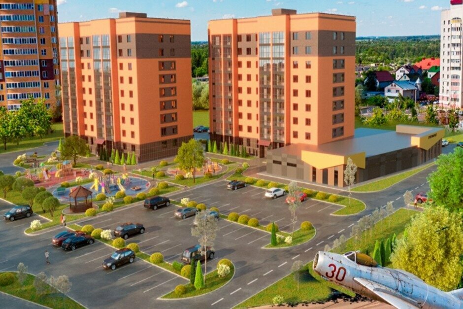 Konut blokları Самолет, Briansk, foto