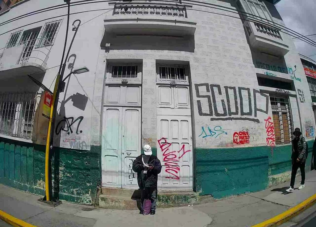 Toplu taşıma durağı Pumakatari, La Paz, foto