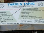 Tariq & Tariq (Service Road No:508, National Cement Employees CHS, Block 10A), avukatlar  Karaçi'den