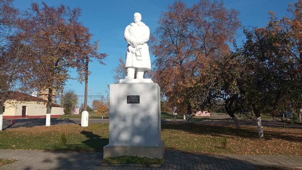 Anıt, heykel В.П. Чкалов, Brestskaya oblastı, foto