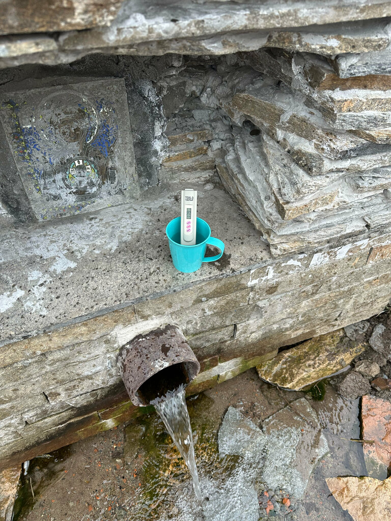 Pınar, çay Spring, stream, Sverdlovskaya oblastı, foto