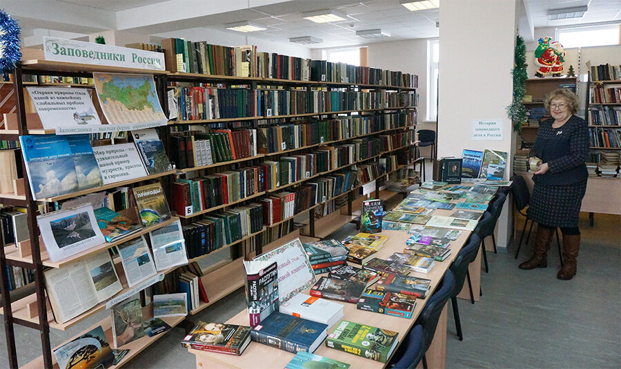Kütüphaneler Tsentralnaya Rayonnaya biblioteka, Sahalin Bölgesi, foto