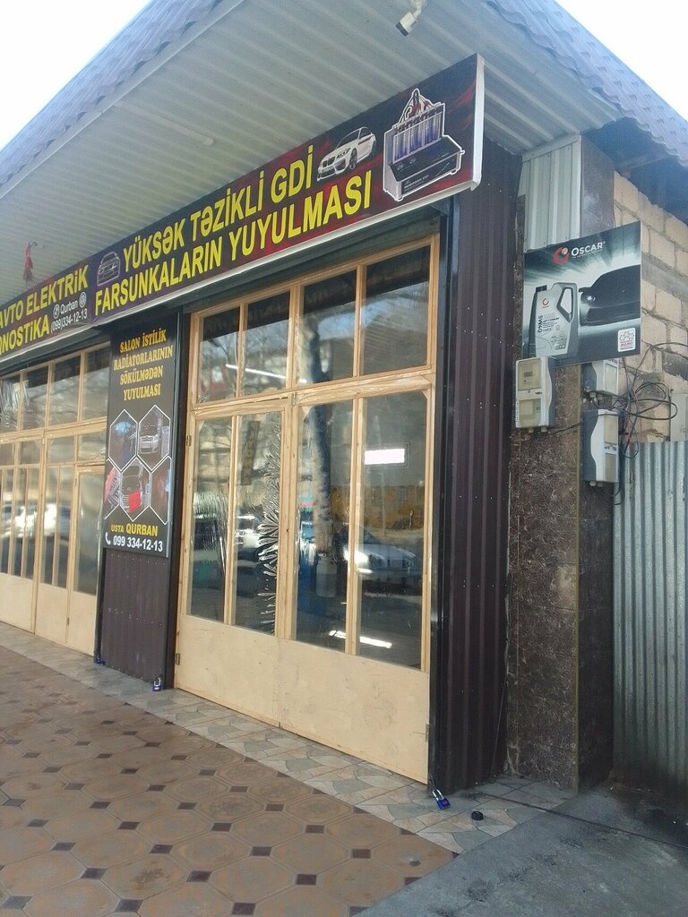 Otomobil servisi Farsunkaların yuyulması, Mingeçevir, foto
