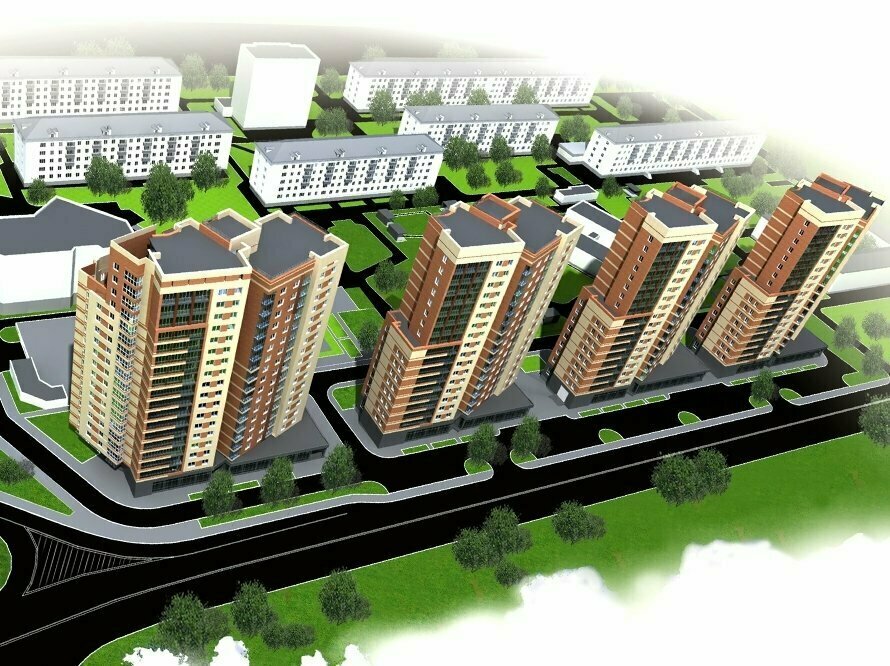 Konut blokları Комсомольский, Ufa, foto