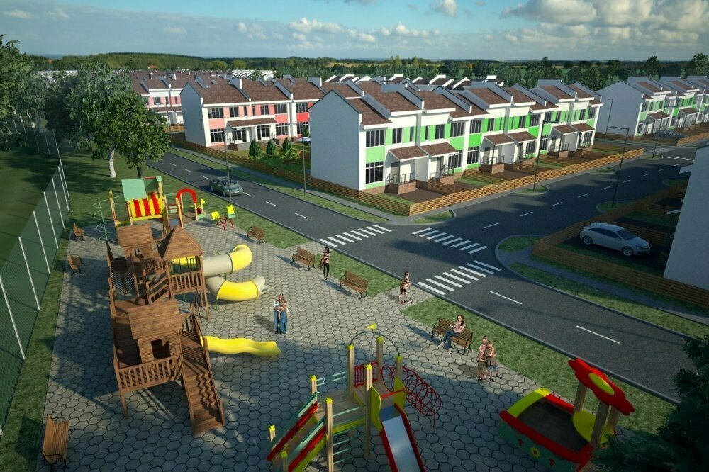 Konut blokları Цветочный парк, Bor, foto