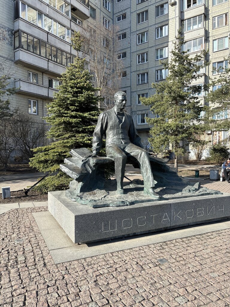 Anıt, heykel Д.Д. Шостакович, Saint‑Petersburg, foto