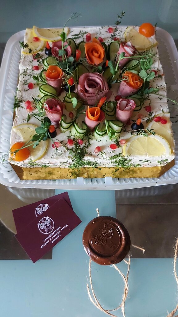 Özel pasta siparişi Скандинавские мясные и рыбные торты, Saint‑Petersburg, foto