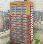 Дом на Мате Залки (ulitsa Mate Zalki No:10, Severniy Microdistrict), konut blokları  Krasnoyarsk'tan