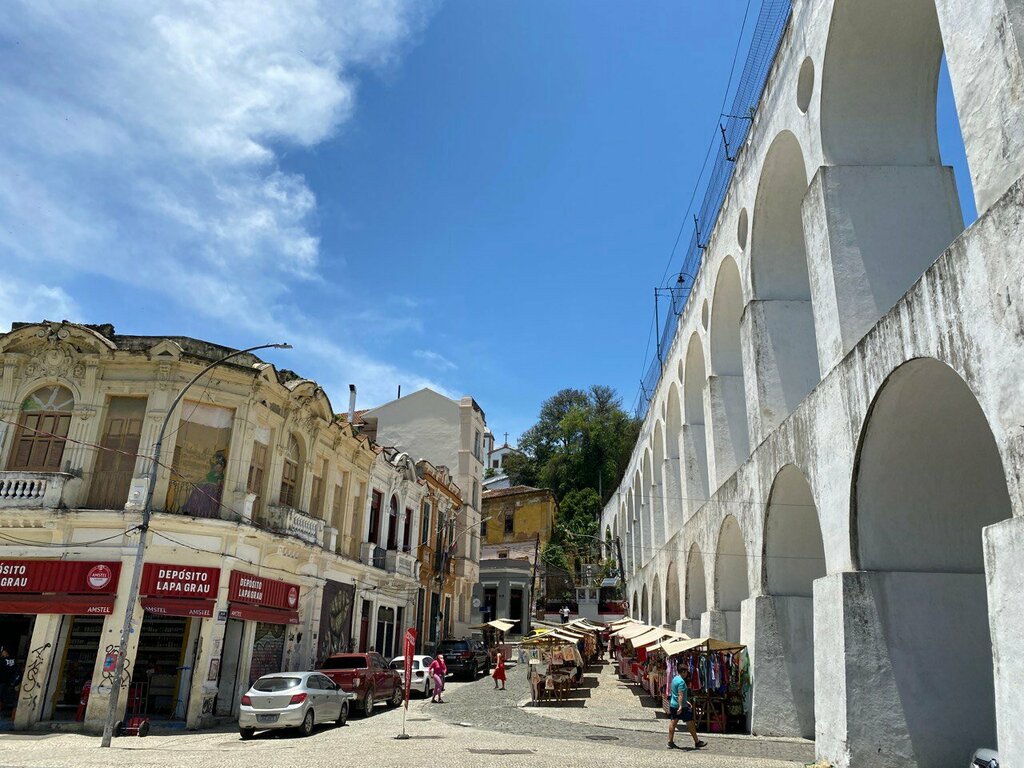 Unutulmaz olayların yeri Arcos da Lapa Aqueduto da Carioca, Rio de Janeiro, foto