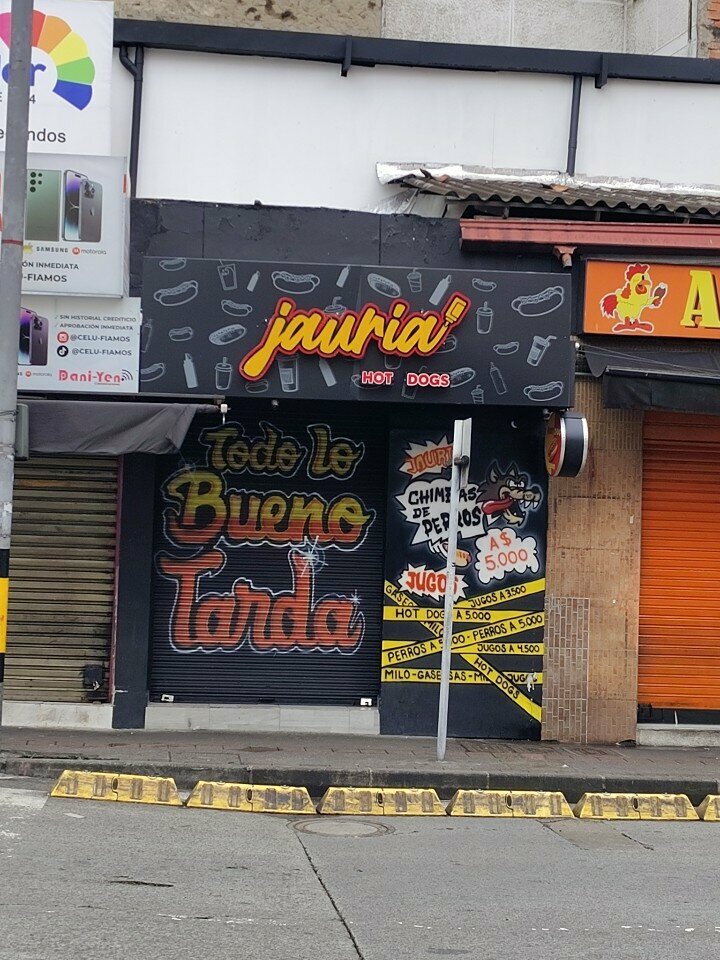 Fast food Jauria hot dogs, Medellin, foto