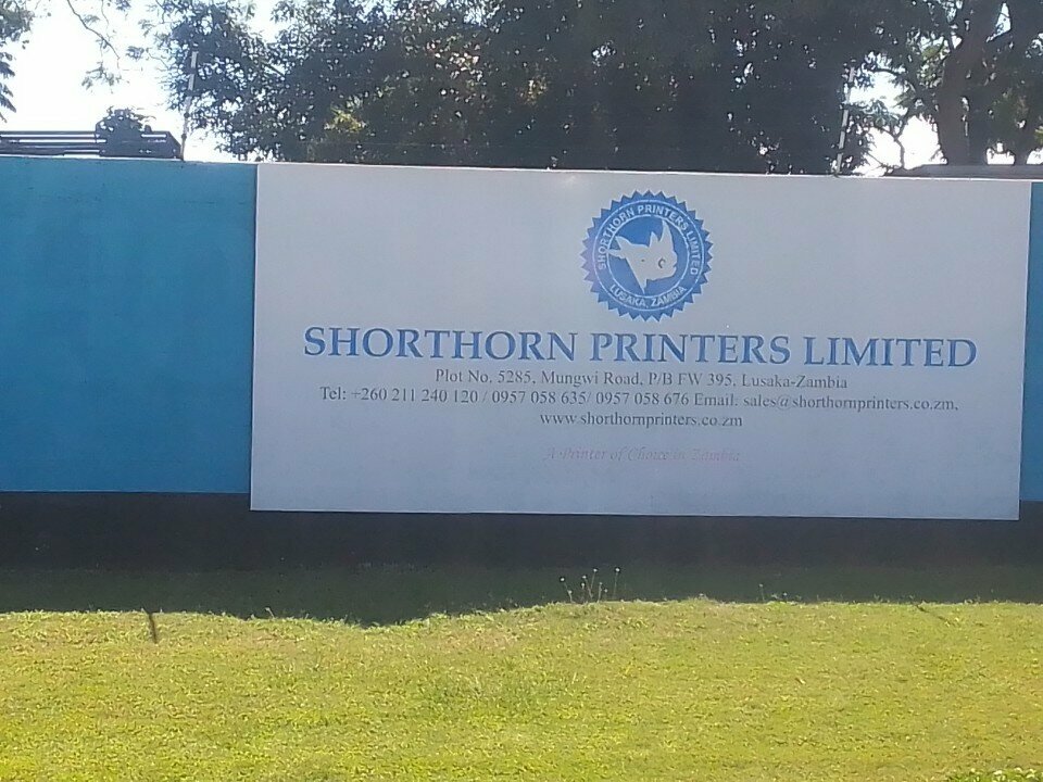 Baskı hizmetleri Shorthorn Printers Limited, Lusaka, foto