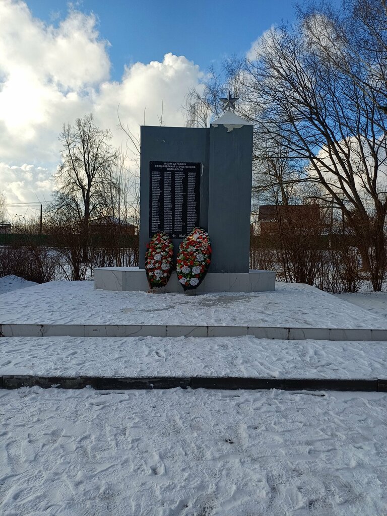 Anıt, heykel Памятник павшим воинам-землякам в годы ВОВ, Moskova ve Moskovskaya oblastı, foto