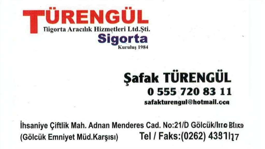 Sigorta acentaları Türengül Sigorta Şafak Türengül, Gölcük, foto
