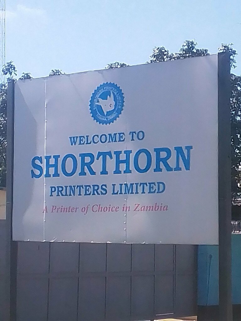 Baskı hizmetleri Shorthorn Printers Limited, Lusaka, foto