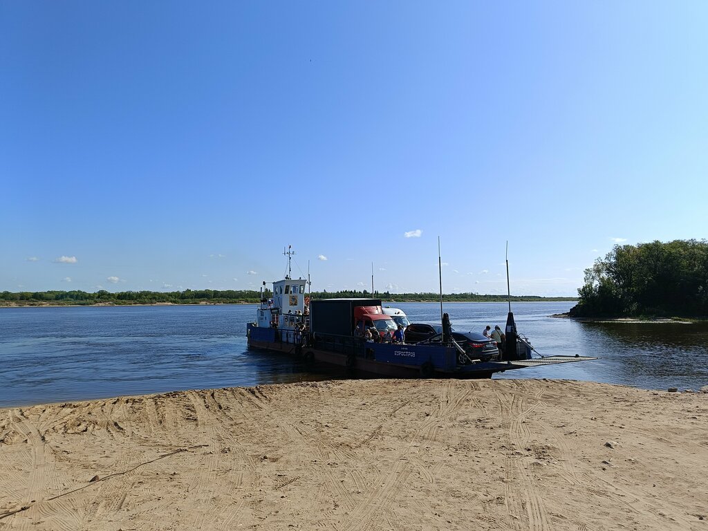Toplu taşıma durağı Холмогоры – переправа, Arhangelskaya oblastı, foto