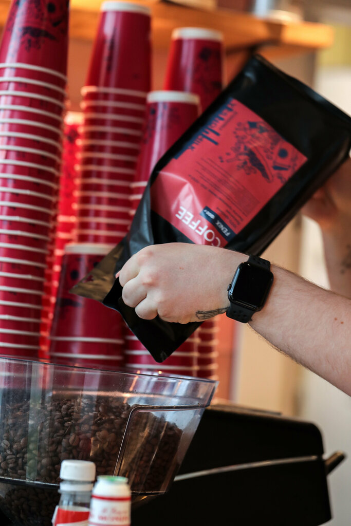 Kahve dükkanları YesNoMilk, Moskova, foto