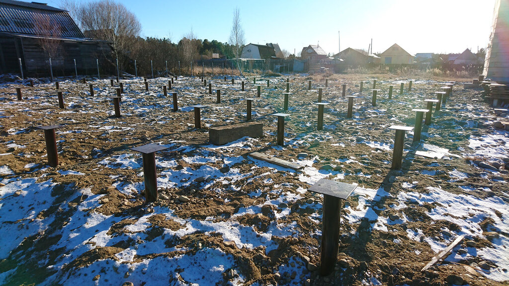 Sondaj çalışmaları Фундамент на сваях, Angarsk, foto