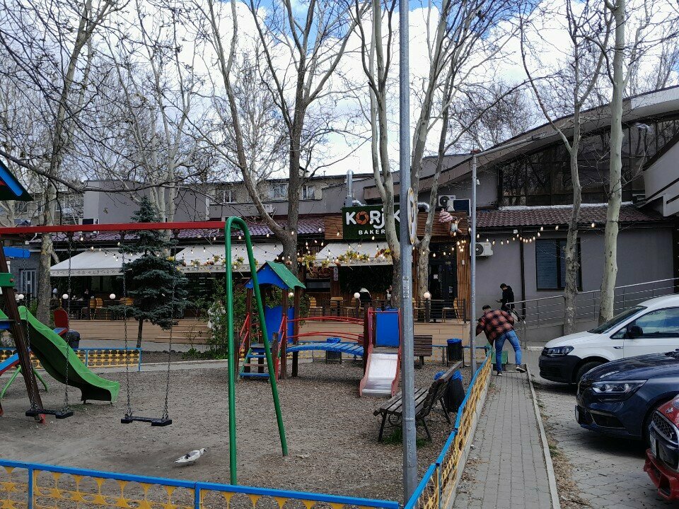 Kahve dükkanları Korjik Bakery, Kişinev, foto