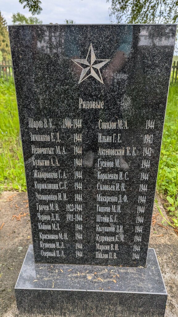 Anıt, heykel Братские могилы советских воинов, Novgorodskaya oblastı, foto