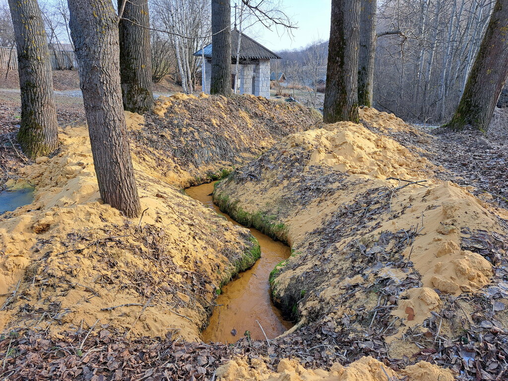 Pınar, çay Spring, stream, Moskova ve Moskovskaya oblastı, foto
