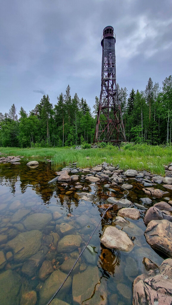 Turistik yerler Шокшинский маяк, Karelya, foto