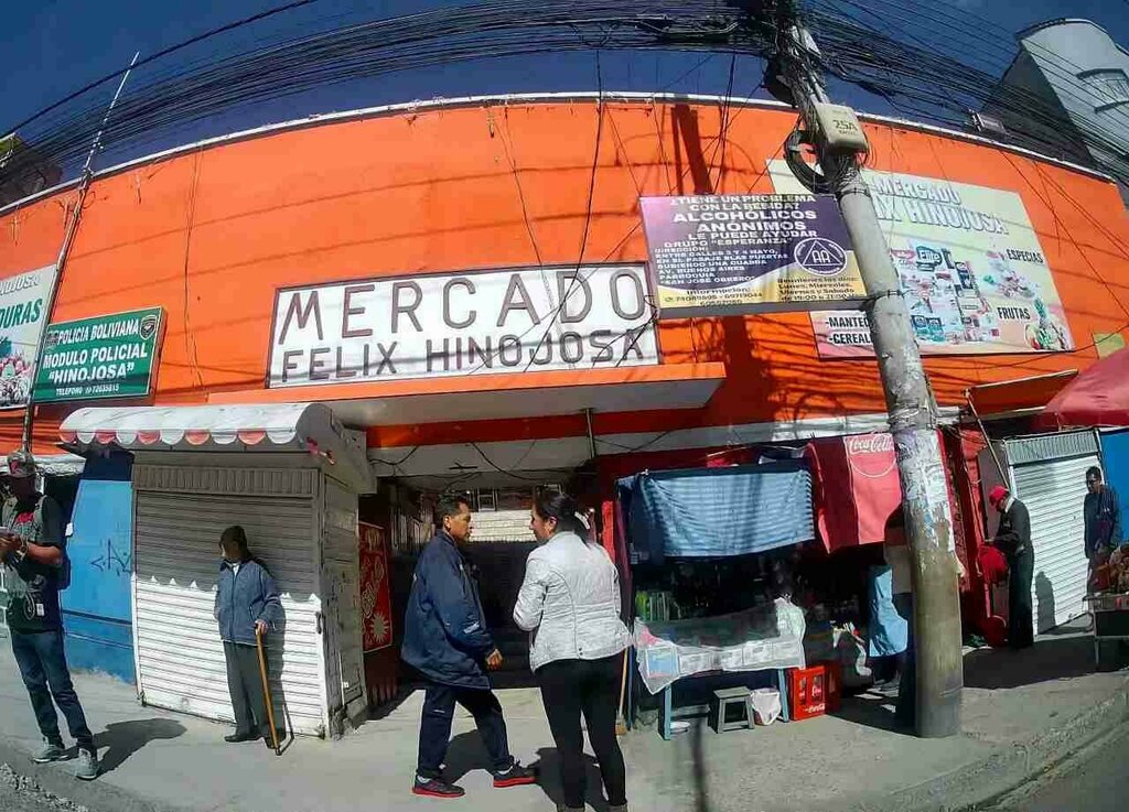 Pazarlar ve çarşılar Felix Hinojosa, La Paz, foto